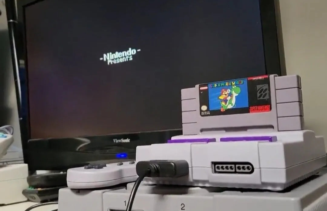 16 Bit Snes Super Nintendo Replacement Console Play Original Ntsc Or P ...