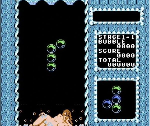 BUBBLE BATH BABES - NES Nintendo Entertainment System 1983 72 Pin 8 Bi ...